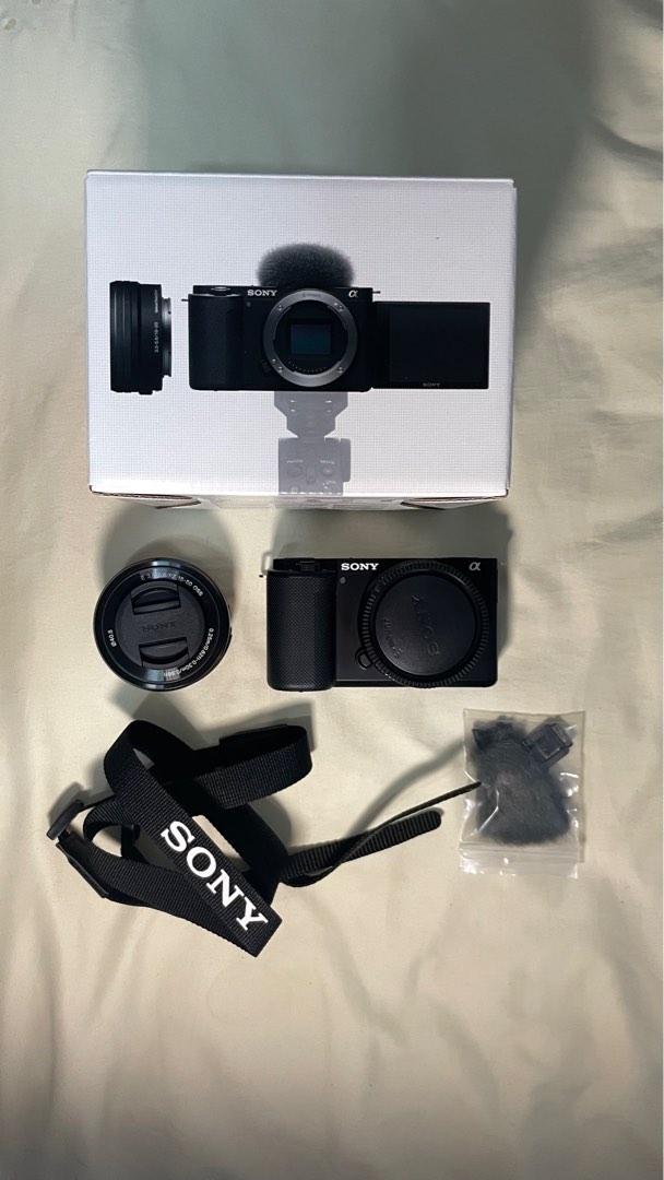 SONY ZV-e10 Camera Kit with Accessories, Photography, Cameras on Carousell