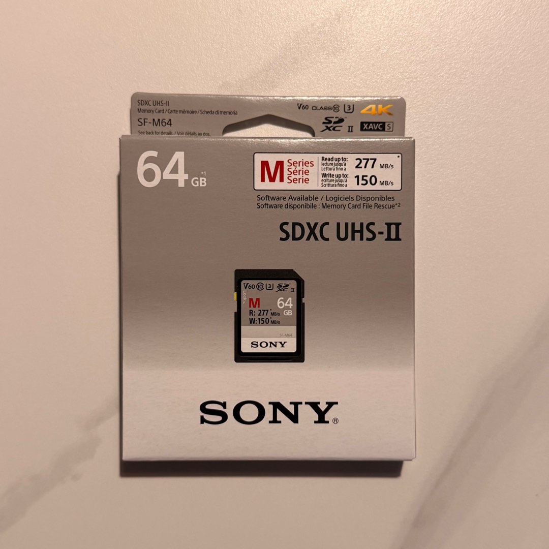 Sony SF-M64 64GB SD UHS-II Memory Card, Photography, Photography ...