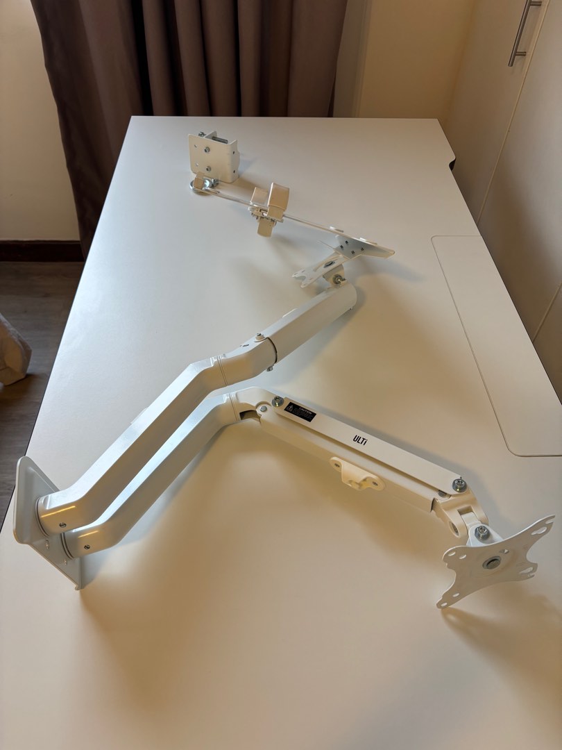 ULTi Dual Monitor Arm and Laptop Tray - White, Computers & Tech, Parts ...
