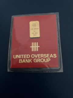 UOB 1 oz Fine Gold Bar, Hobbies & Toys, Memorabilia & Collectibles ...