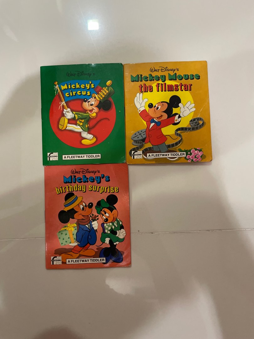 Vintage Disney Mickey Mouse Books - Set of 3, Hobbies & Toys, Books ...