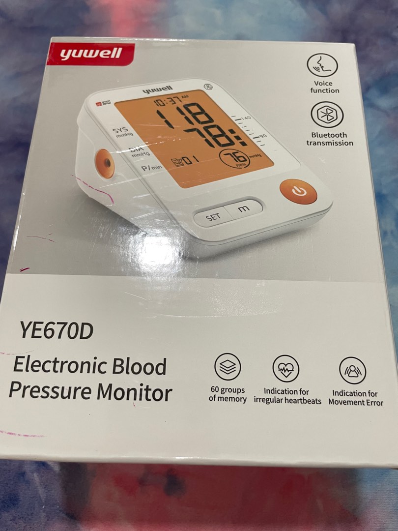 Yuwell YE670D Electronic Blood Pressure Monitor, Health & Nutrition ...