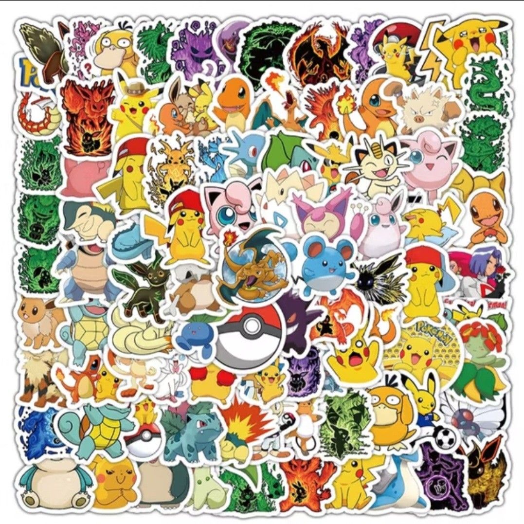 ($3 FOR MIX) 100 cute pokemon stickers, Hobbies & Toys, Stationery ...