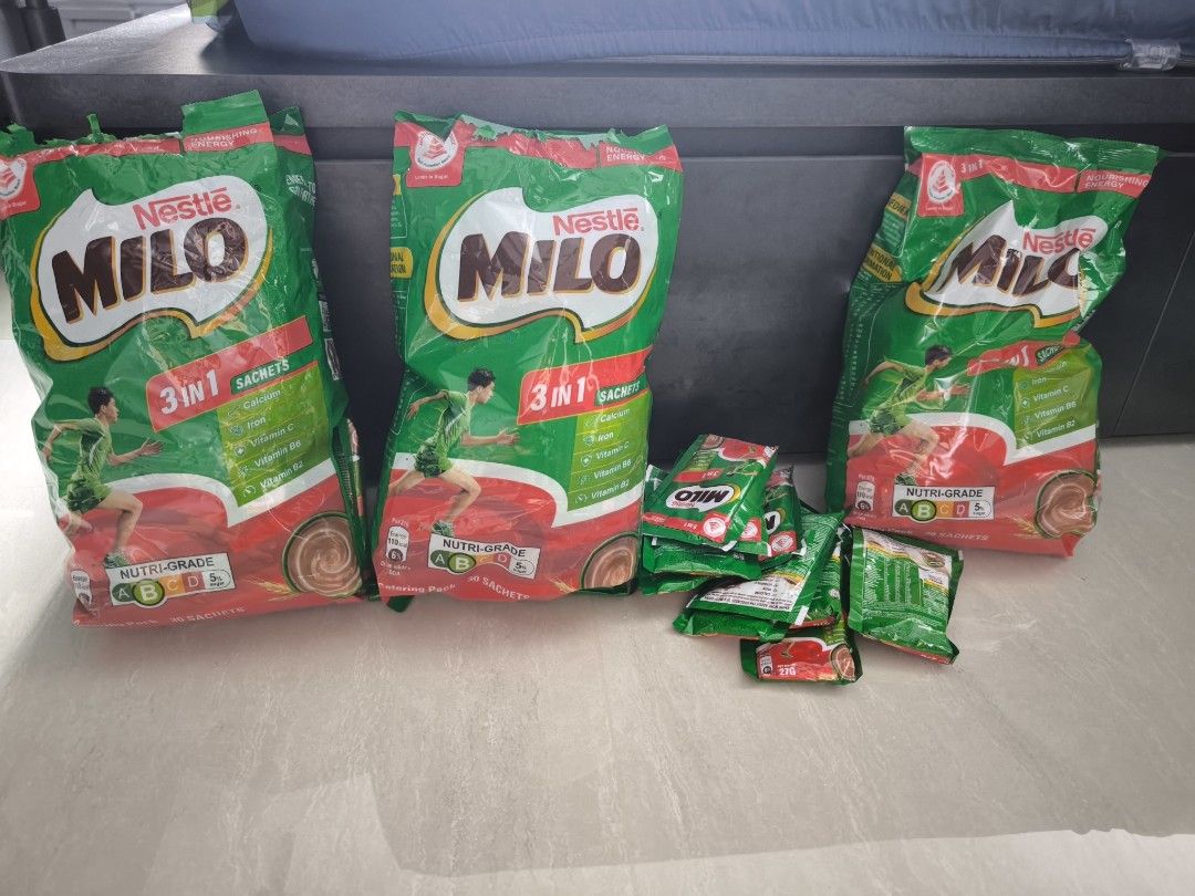 120 packs Nestle Milo 3-in-1 Sachets, Food & Drinks, Beverages on Carousell