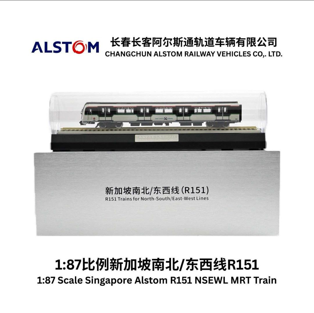 1:87 Scale Alstom Singapore SMRT NSEWL R151 Train Model, Hobbies & Toys ...