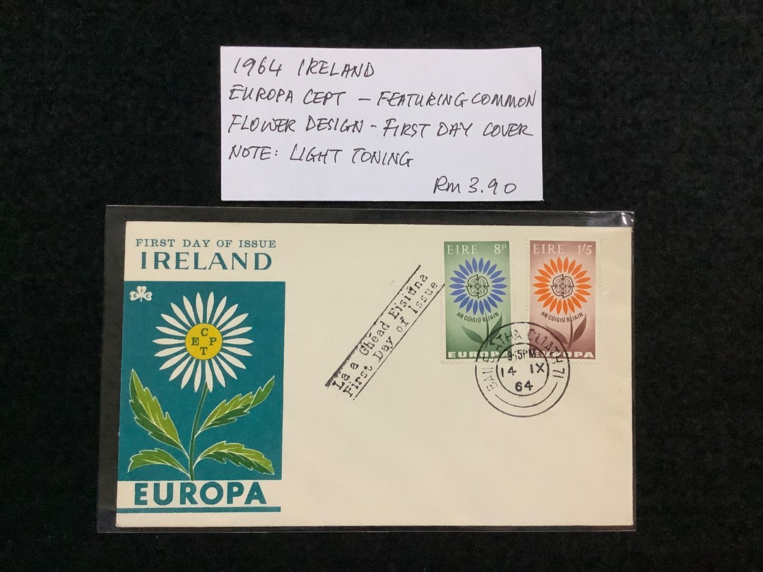 1964 Ireland Europa Cept-Featuring Common Flower Design First Day Cover ...