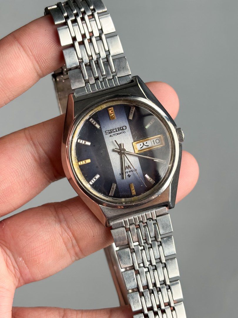 1974 Seiko Lord Matic Blue Dial 2 Tone Markers, Women's Fashion ...