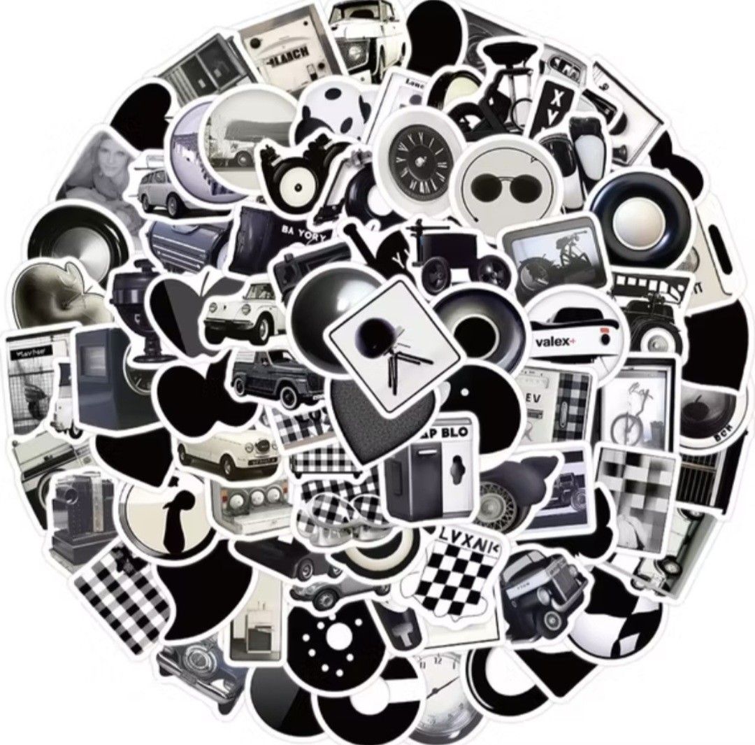 ($3 FOR MIX) 100 aesthetic black grunge goth stickers, Hobbies & Toys ...