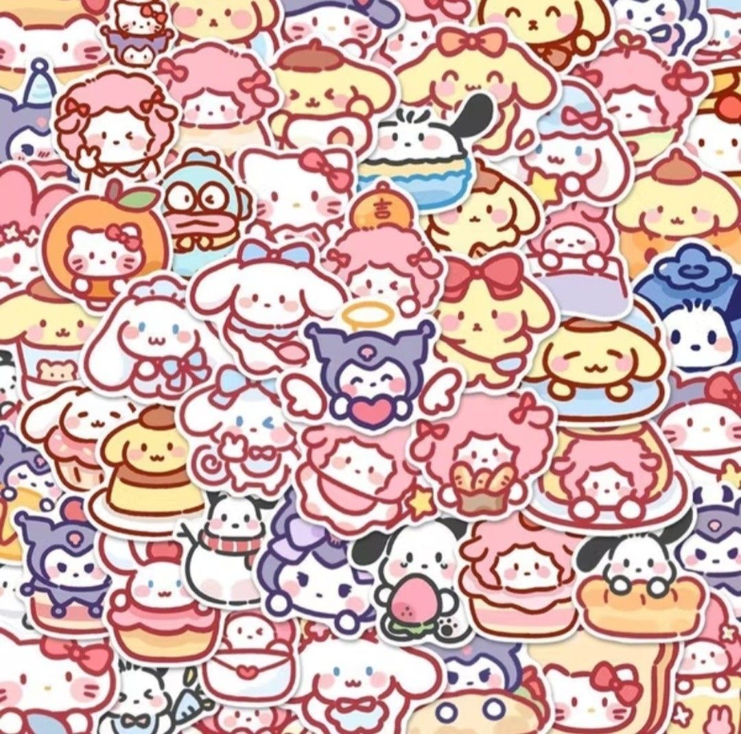 ($3 FOR MIX) 100 cute sanrio stickers, Hobbies & Toys, Stationery ...