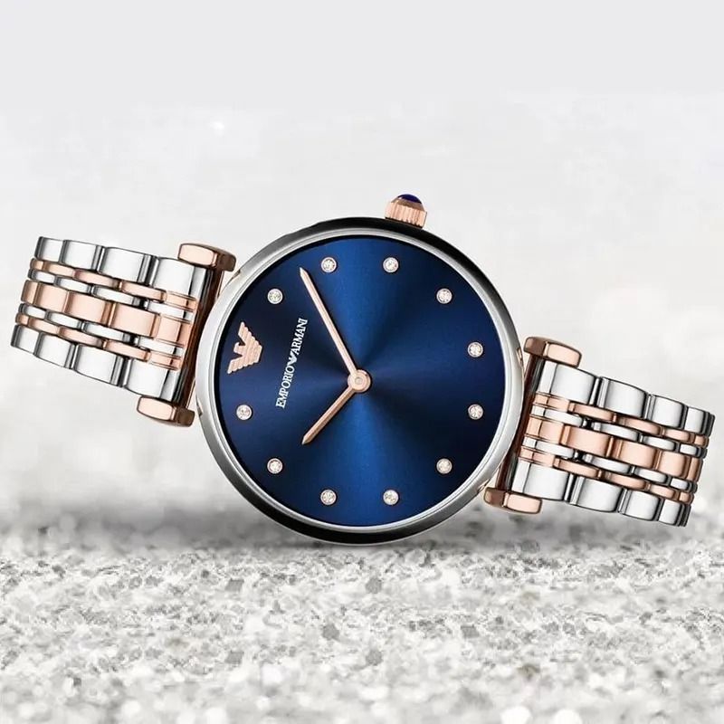 📢 NOVEMBER Mega SALE 📢 Emporio Armani AR11092 Analog Blue Dial Women's ...
