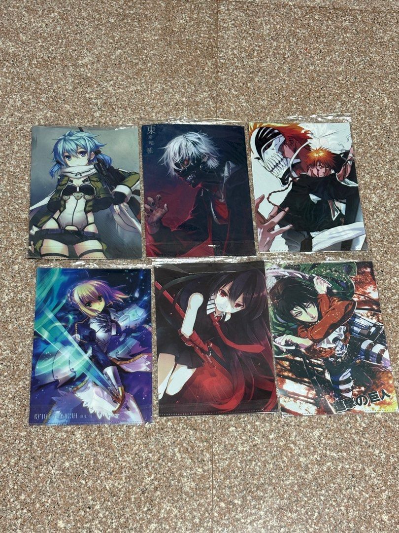 Anime A4 L-Shaped Double-sided Pocket Files, Hobbies & Toys, Stationery ...
