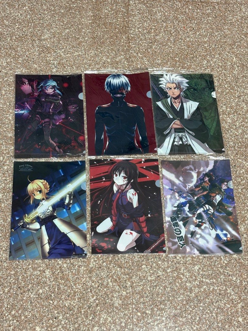 Anime A4 L-Shaped Double-sided Pocket Files, Hobbies & Toys, Stationery ...