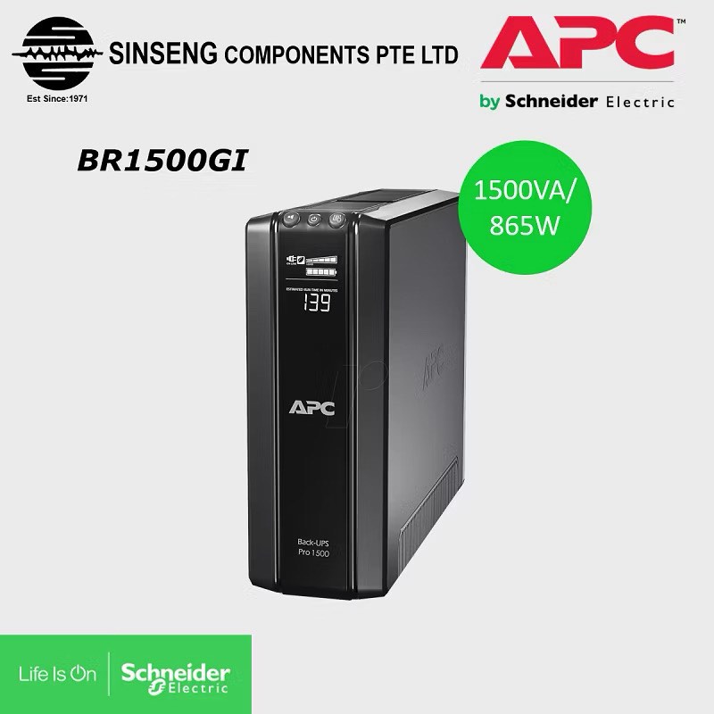 APC UPS Power Saving Back-UPS Pro 1500, 230V [Order Model:BR1500GI ...
