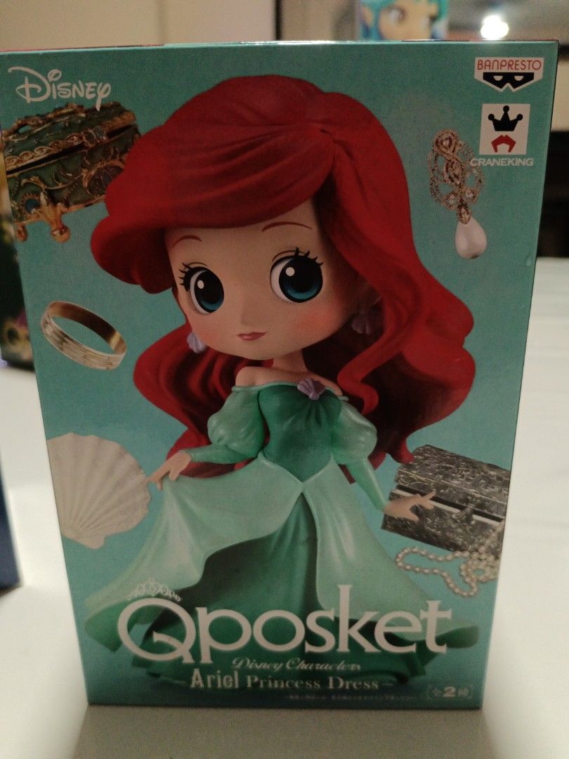 Banpresto Qposket Disney Ariel Princess Dress Figurine, Hobbies & Toys ...