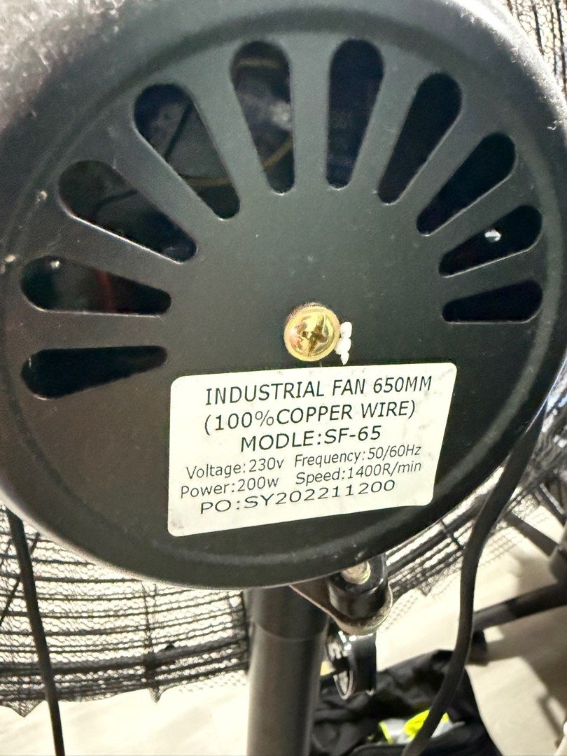 Bell Industrial Fan SF-65 - 650mm, Furniture & Home Living, Lighting ...