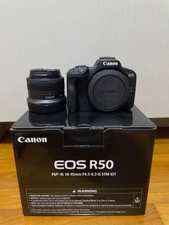 Canon EOS R50 With Kit Lens + Accessories, Photography, Cameras on ...