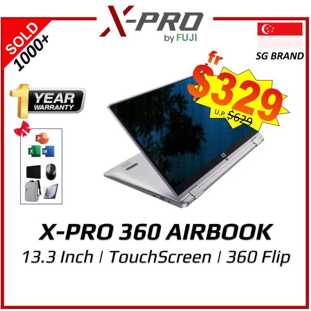 Brand New Fuji 360 Flip + Touch Screen Laptop - Up To 12GB RAM + 512GB ...