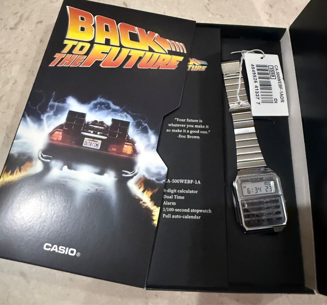 Casio Back to the Future Digital Watch CA-500WEBF-1A, Men's Fashion ...