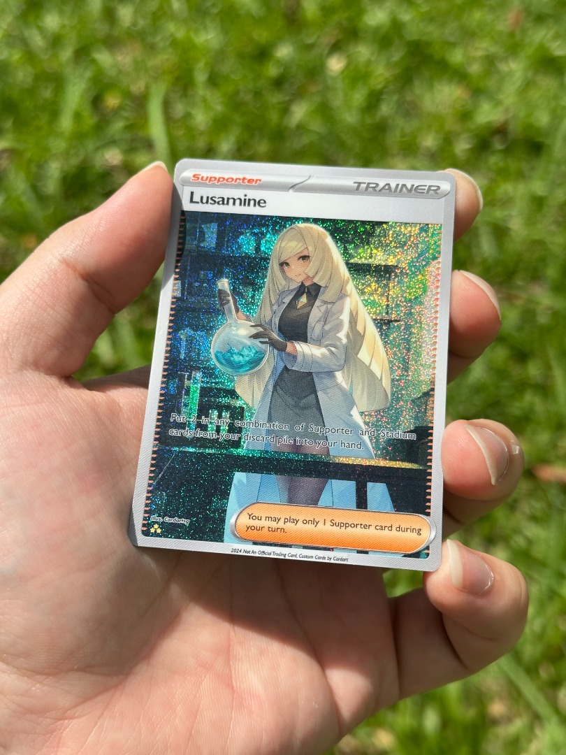Custom Lusamine Trainer Proxy Pokémon TCG card Trainer Series Cardart ...