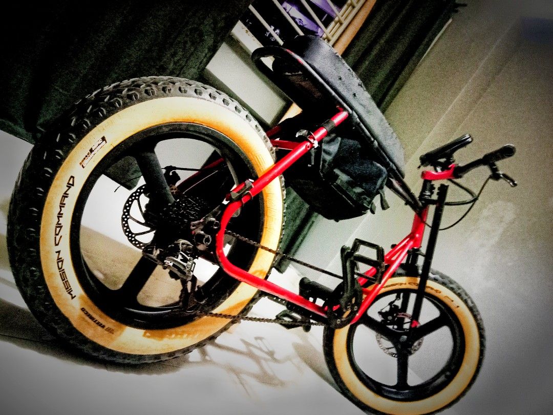 Custom Red Electric Bike with Fat Tires Buzzraw, Sports Equipment, PMDs ...
