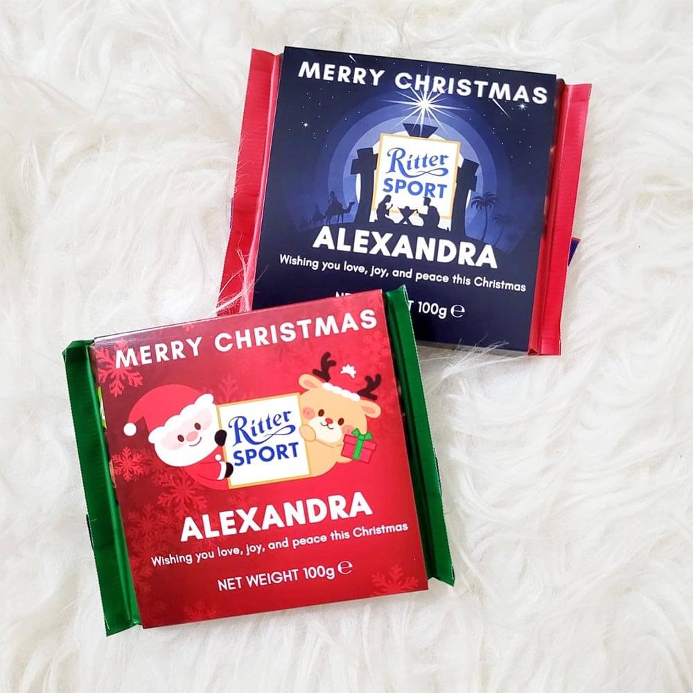Custom Ritter Sport Chocolates - Personalized Chocs Bars for Christmas ...