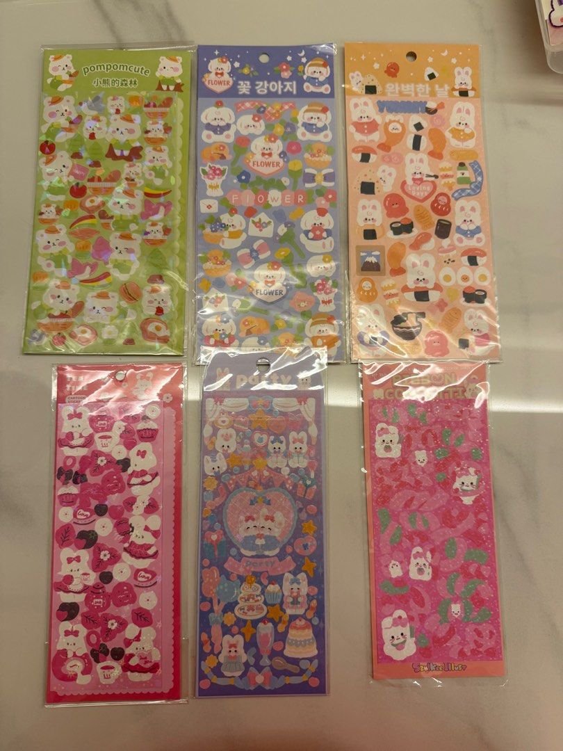 Cute Korean Sticker Sheets - Various Designs, Hobbies & Toys ...