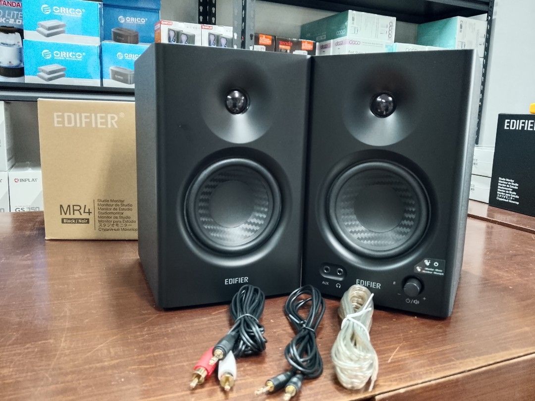 Edifier MR4 Powered Studio Monitor Speakers Black, Audio, Soundbars ...