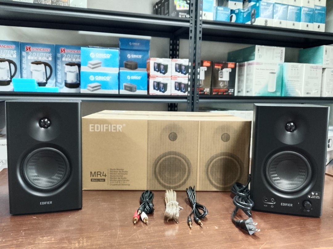 Edifier MR4 Powered Studio Monitor Speakers Black, Audio, Soundbars ...