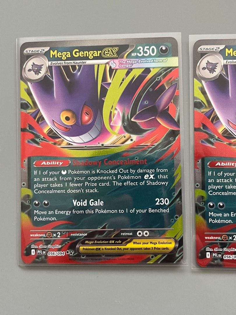 ENG 3 x Mega Gengar ex PFL 056 phantasmal flames English pokemon tcg cards, Hobbies & Toys, Toys ...
