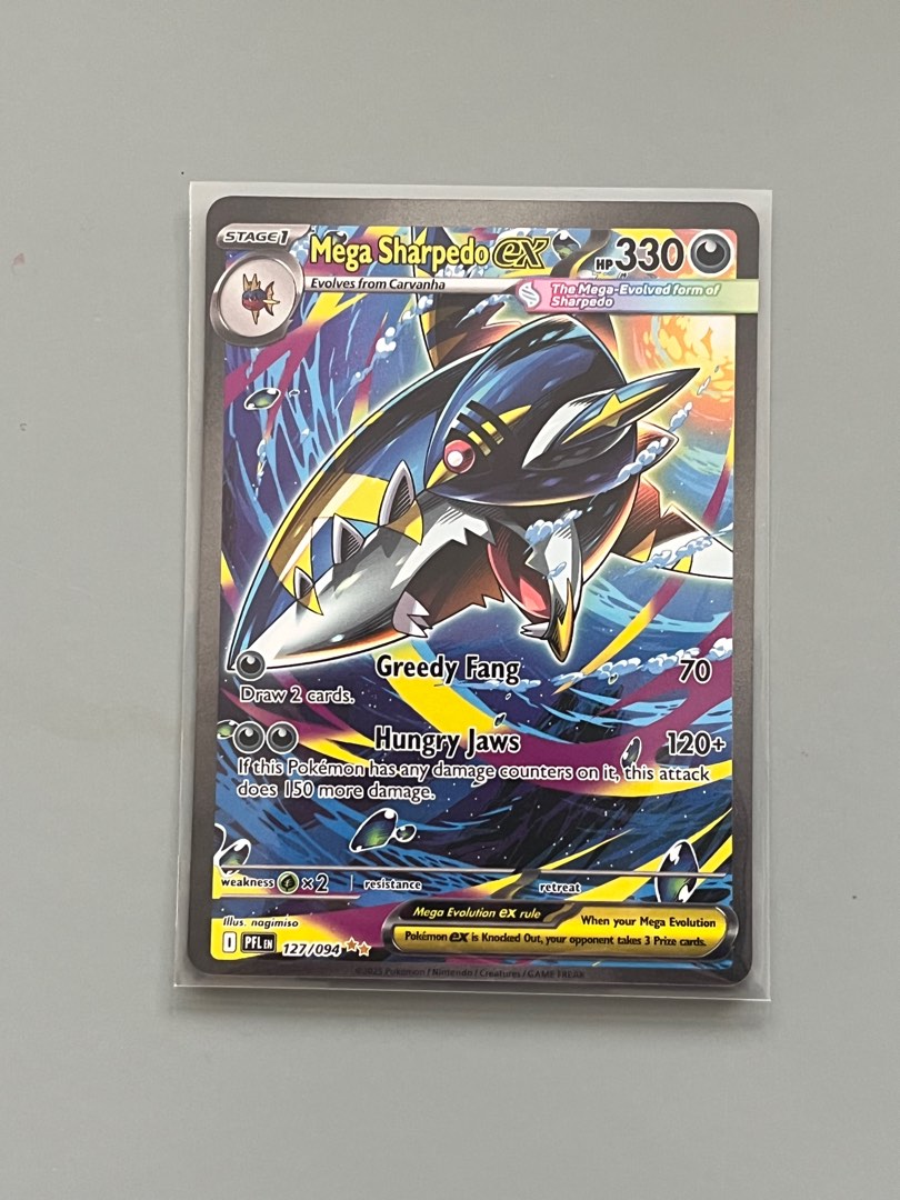 ENG Mega Sharpedo ex SIR PFL 127 special illustration rare pokemon tcg ...
