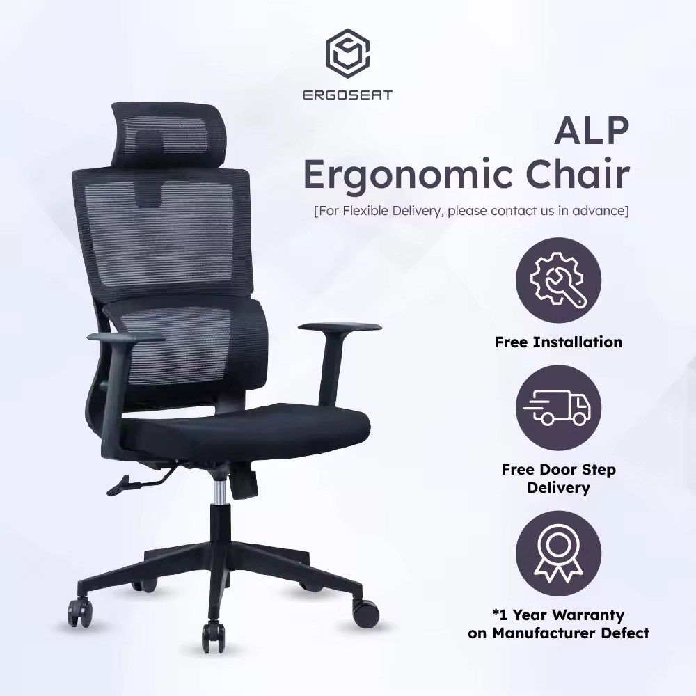 Ergoseat ALP Ergonomic Chair, Furniture & Home Living, Furniture ...