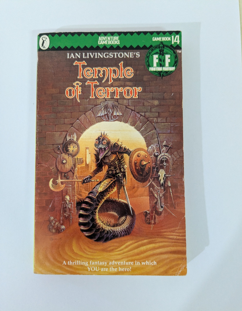 Fighting Fantasy Gamebook #14 - Temple of Terror by Ian Livingstone ...