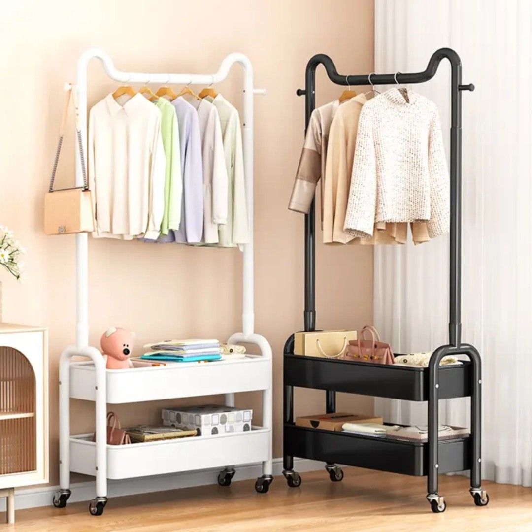 [免運費FreeDelivery] 可愛貓耳移動落地雙層衣帽掛架, 衣帽架|Cut Cat Ear Mobility Coat rack ...