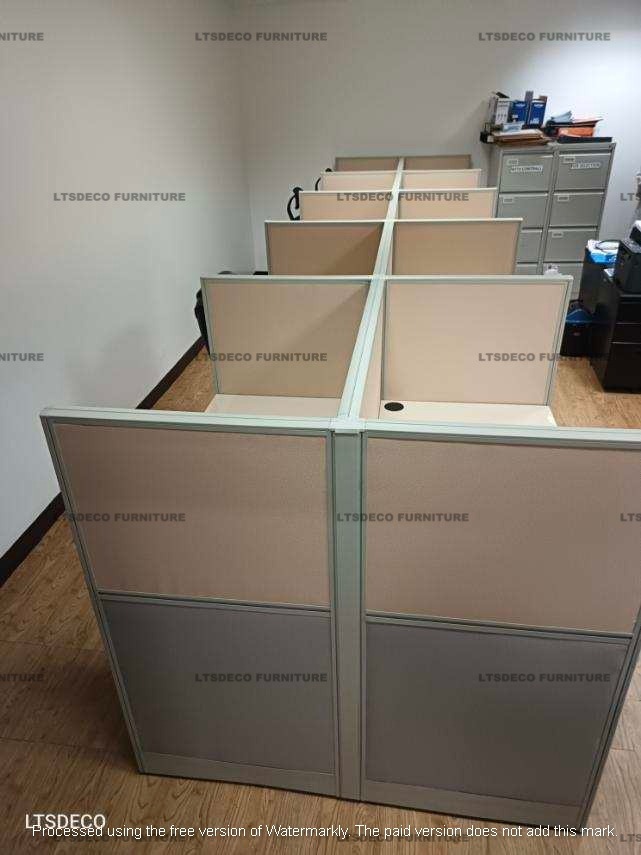 Full fabric two-tone sharing cubicle in customize color and size office ...