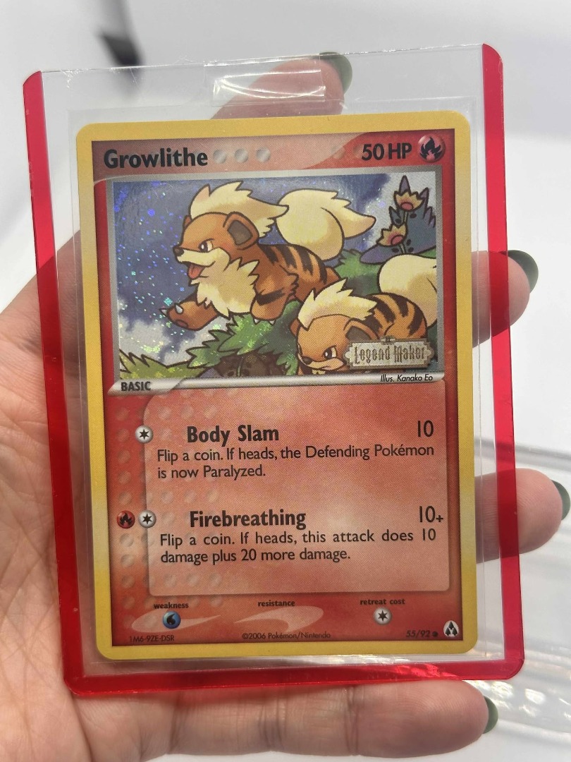 Growlithe [Reverse Holo] #55 Pokemon Legend Maker, Hobbies & Toys, Toys ...