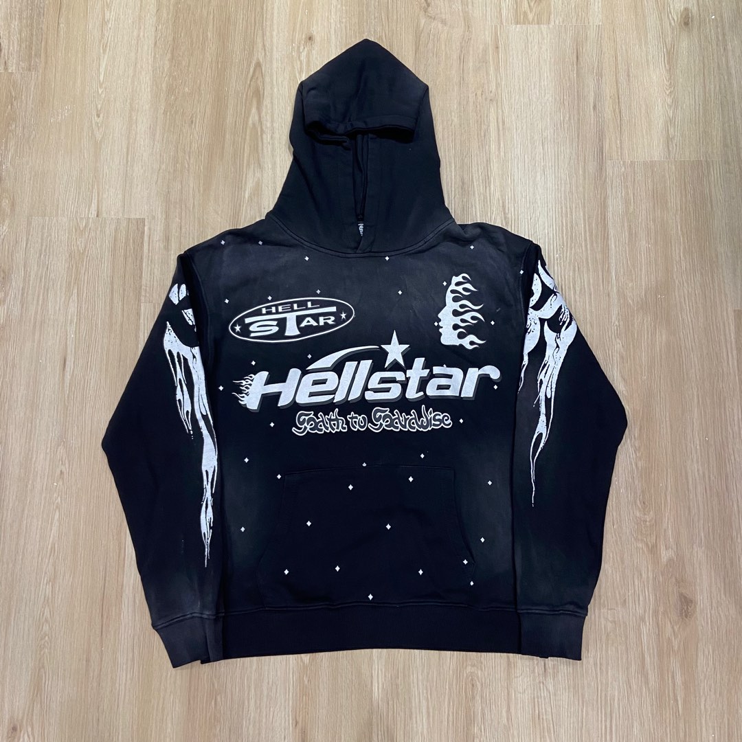Hell star hoodie black, Men's Fashion, Tops & Sets, Hoodies on Carousell