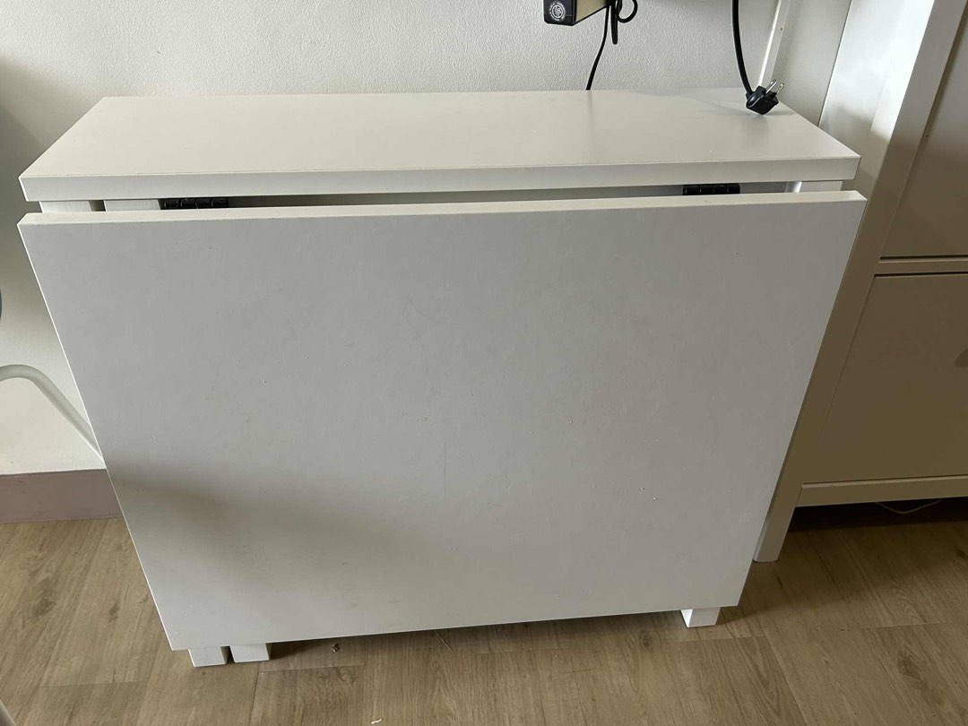 IKEA Drop-Leaf Table with Drawers, Furniture & Home Living, Furniture ...
