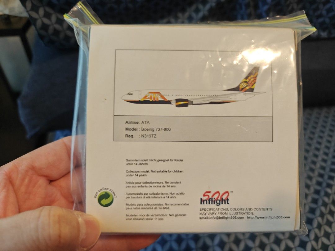 Inflight 500 ATA Boeing 737-800 Diecast Model, Hobbies & Toys, Toys ...
