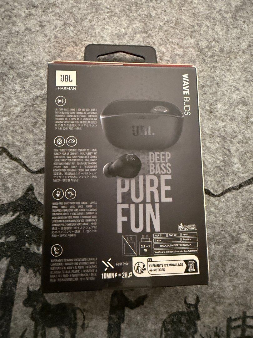 JBL Wave Buds - Black - Brand New, Audio, Earphones on Carousell