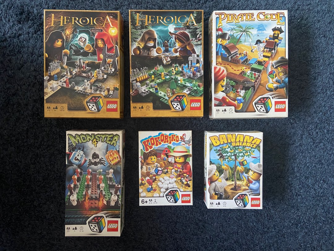 Lego Board Games Package - Heroica, Monster 4, Pirate Code, etc ...