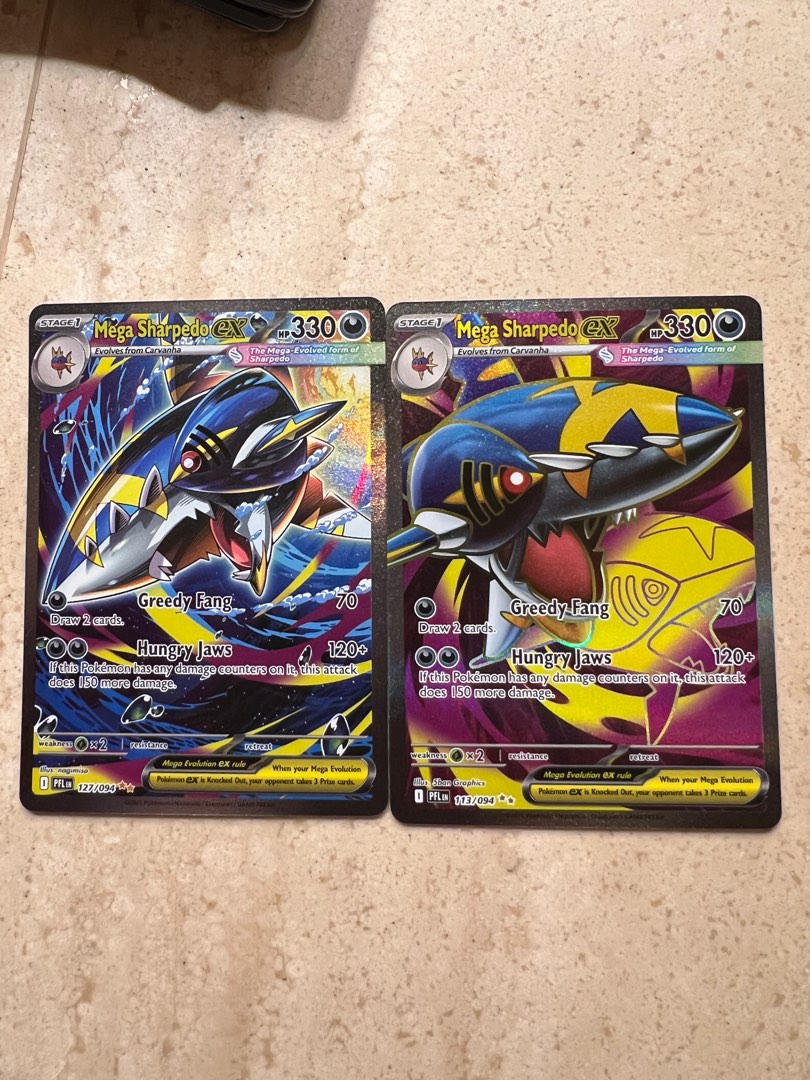 Mega Sharpedo EX Pokemon Card, Hobbies & Toys, Toys & Games on Carousell