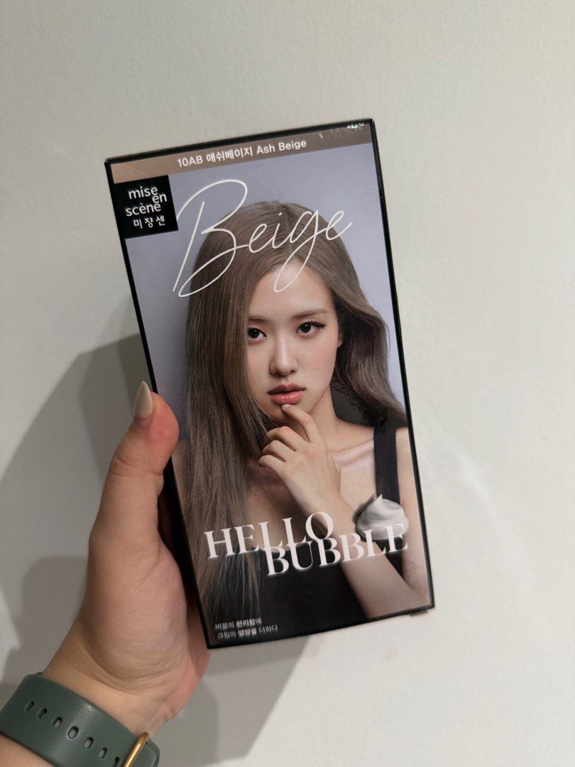 Mise en scene Hello Bubble Foam Hair Dye - 10 Ash Beige, Beauty ...