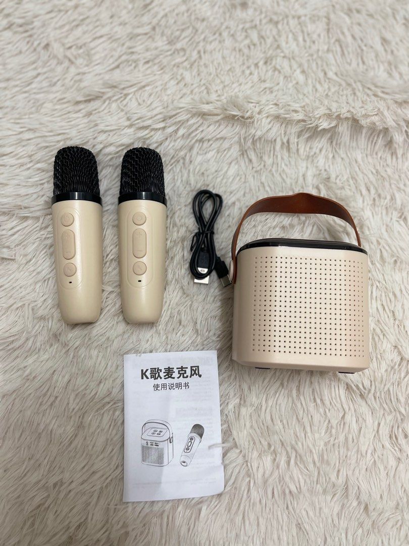 [NEW, RM5 ONLY] Wireless Karaoke Speaker with Dual Microphones, Audio ...