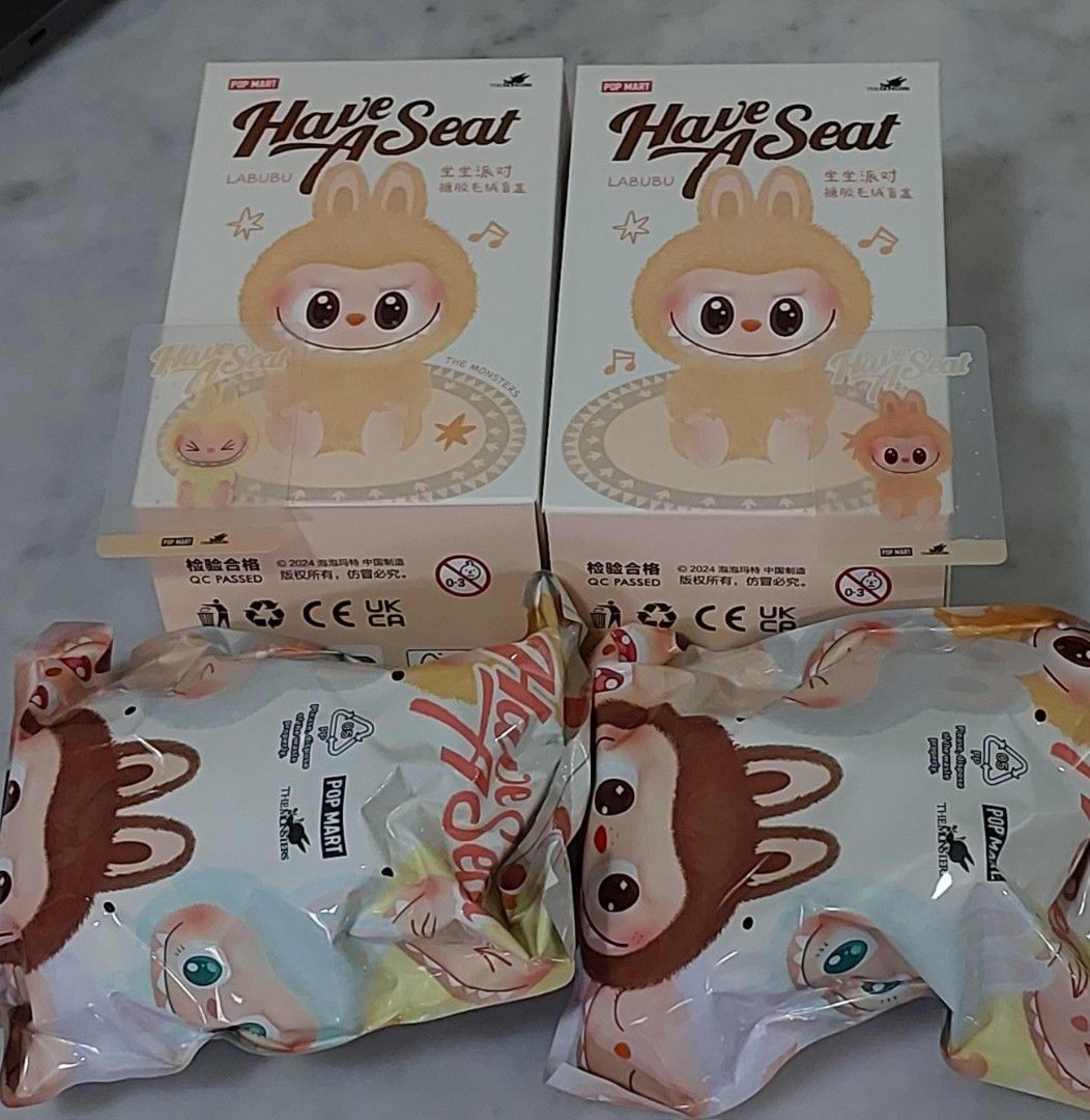 Pop Mart Have a Seat Labubu Figure (sisi and baba), Hobbies & Toys ...