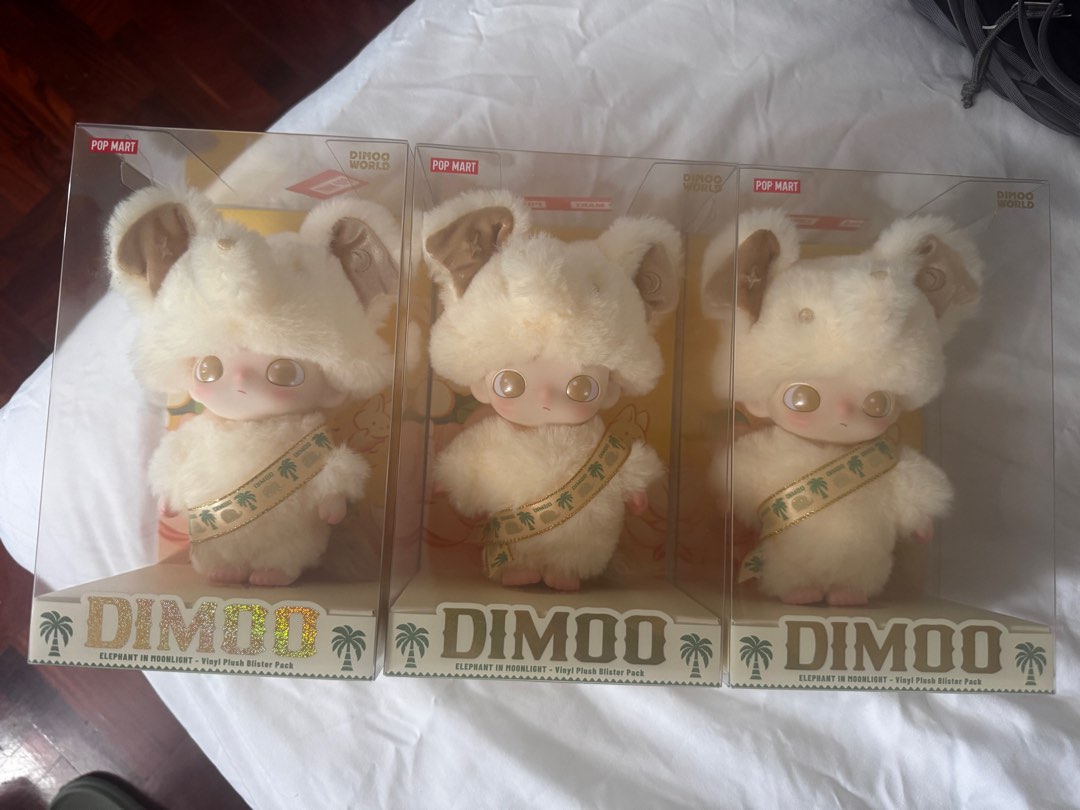 Popmart limited dimoo thailand elephant in moonlight vinyl plush ...