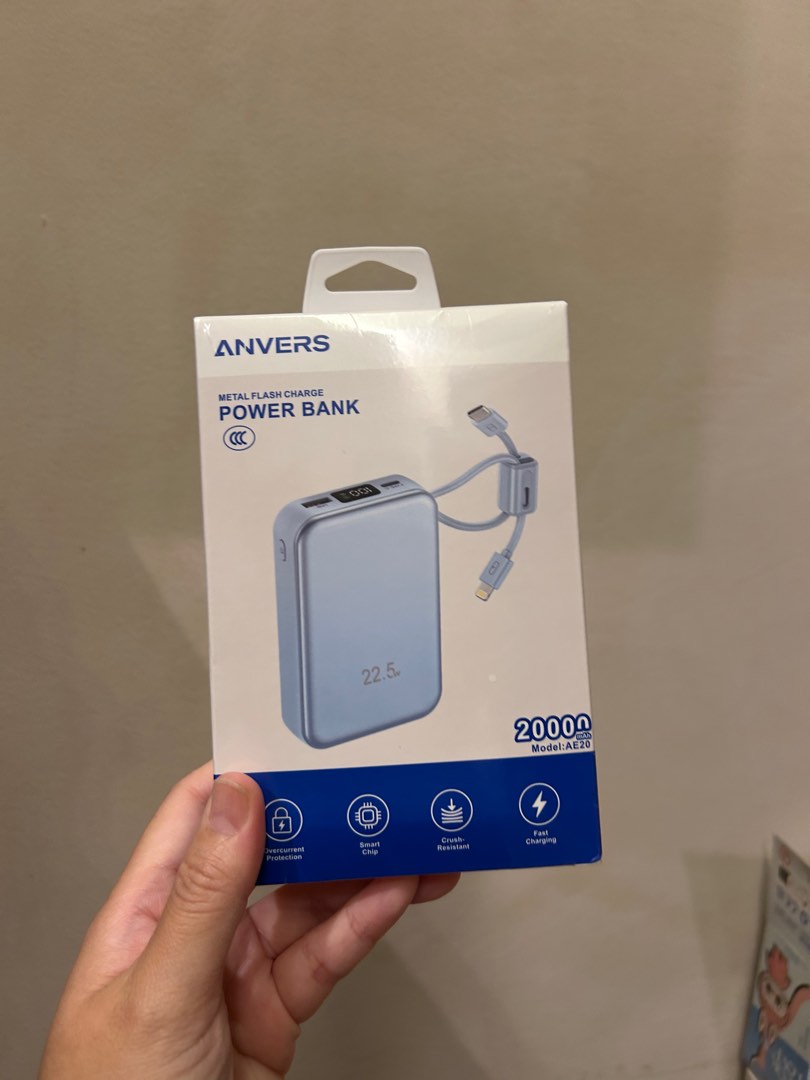 Sealed Instock authentic [CCC Certified]Anvers Power Bank 20000mAh 22 ...