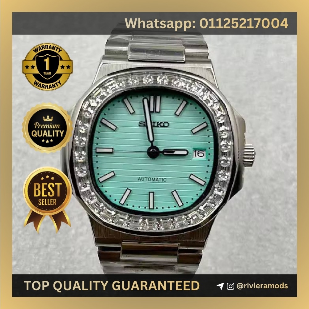 SEIKO NAUTILUS AUTOMATIC | TURQUOISE DIAL | DIAMOND BEZEL | NH35 ENGINE ...