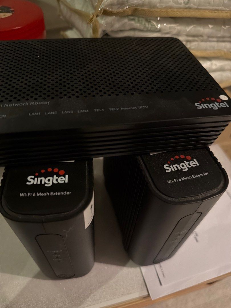 Singtel Wi-Fi 6 Router and Mesh Extenders, Computers & Tech, Parts ...