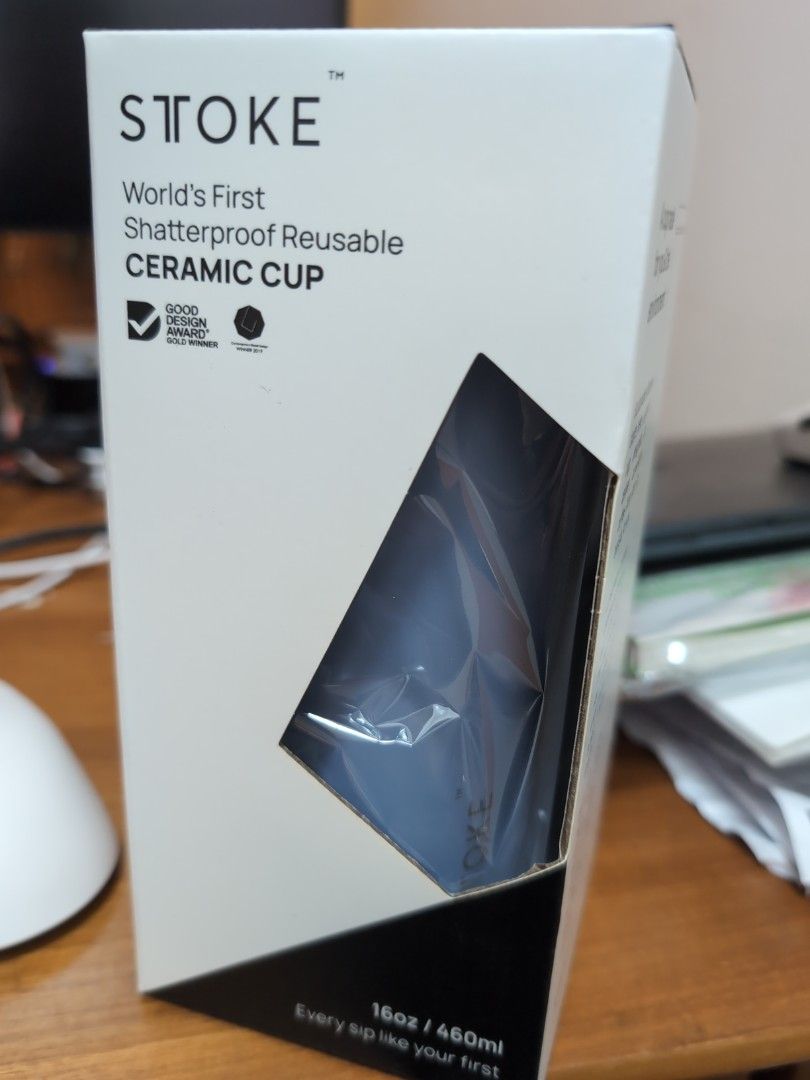 Sttoke Shatterproof Ceramic Cup 16oz Leak proof earth Bondi blue ...