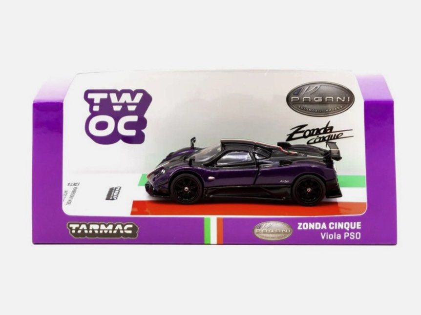Tarmac Works TWOC Pagani Zonda Cinque Viola PSO 1/64 Diecast, Hobbies ...